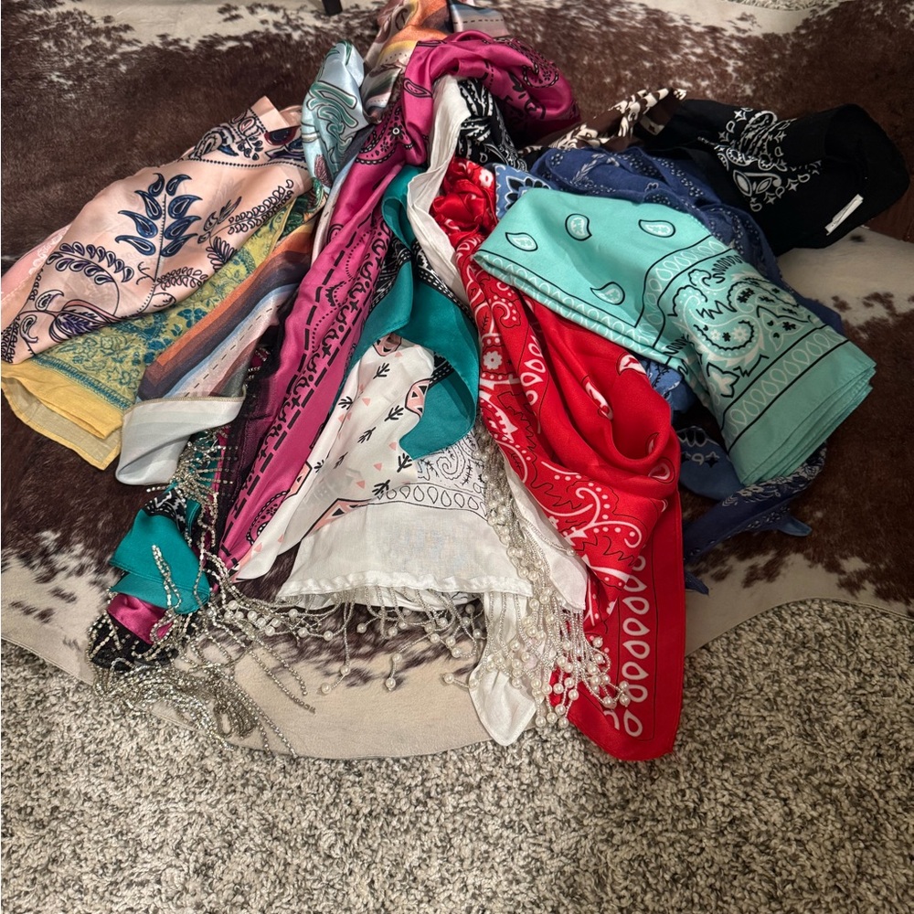 Colorful Assorted Bandana Collection Bundle - Gem